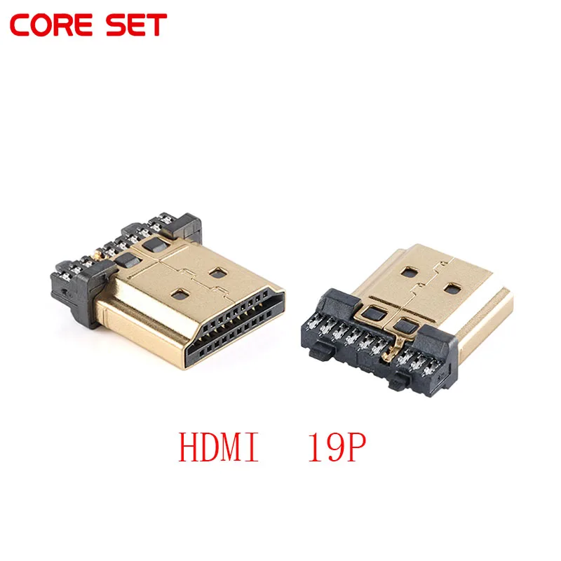 10PCS-2PCS-HDMI-19P-Plug-Connector-Soldered-A-Type-Gold-Plating-HD ...