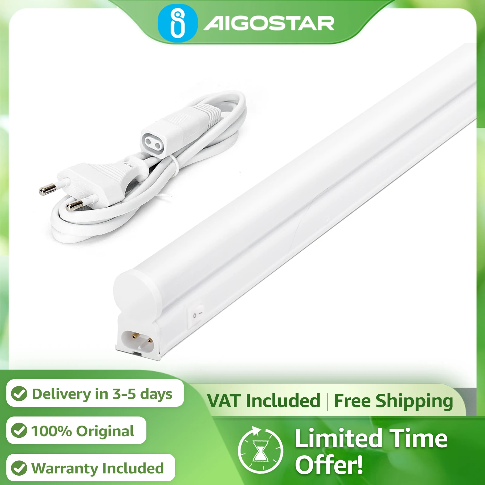 Aigostar Tira LED para Armario 9W con Interruptor | 990LM Luz Fría ...
