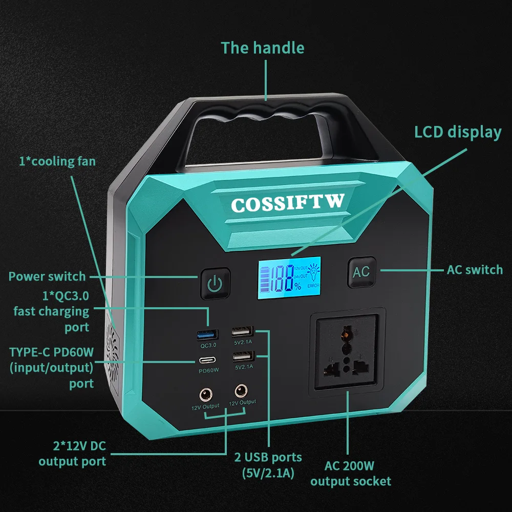 Car Jump Starter 110V/220V Lithium Battery Power Station 35000mAh Battery Booster High Capacity ...