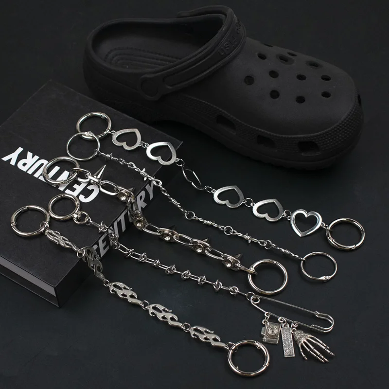 Decoration Crocs Shoes Metal | Designer Chain Croc Charm | Crocs ...