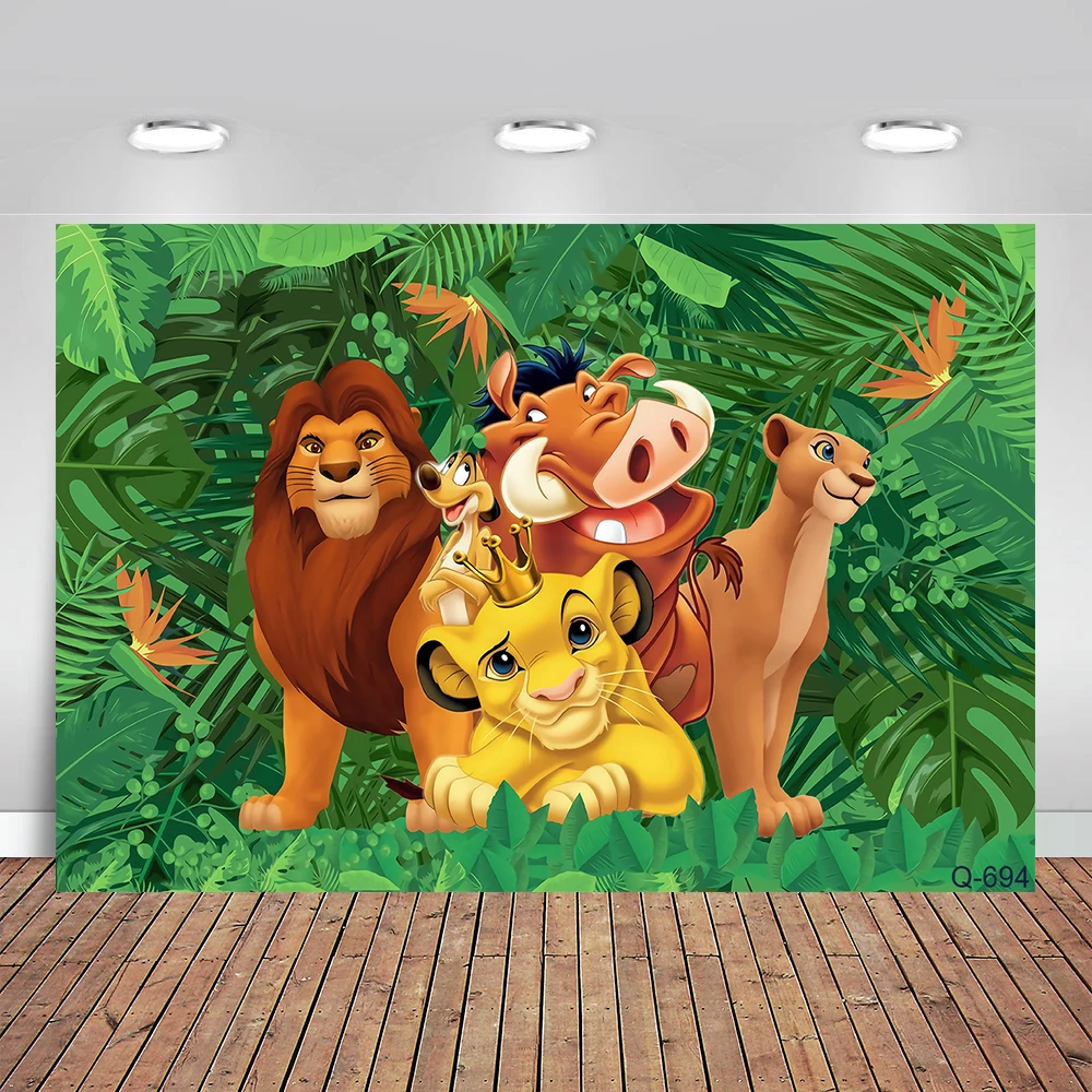 Lion-King-Baby-Shower-Tropical-Jungle-Happy-Birthday-Photo-Backdrop ...