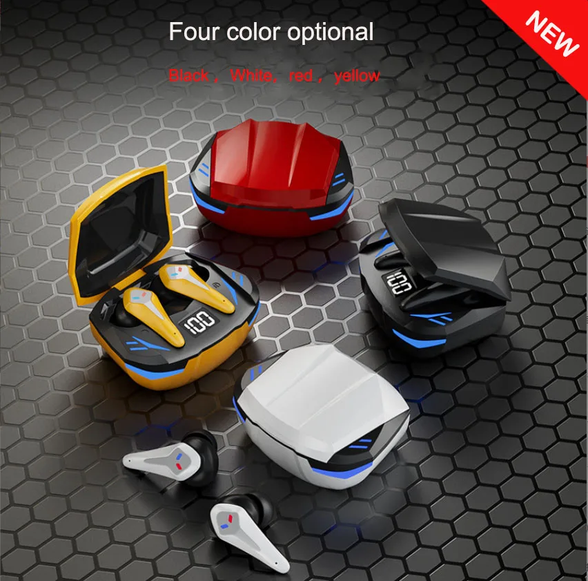 New Tws Gaming Wireless Headphones Bluetooth 5.2 Earphones Sport ...