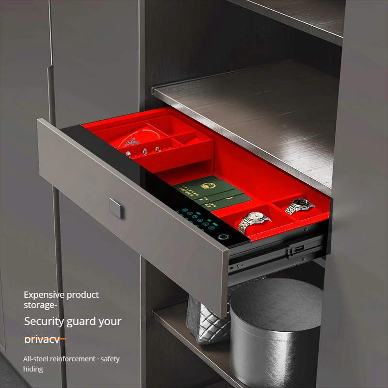 Drawer Safe Household Wardrobe Hidden Storage Safe All-steel Small Anti ...