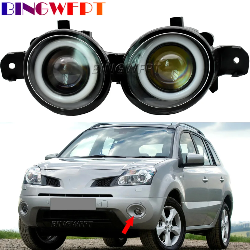 Car LED Fog Lights Assembly DRL Headlights With Lens 12V H11 For ...