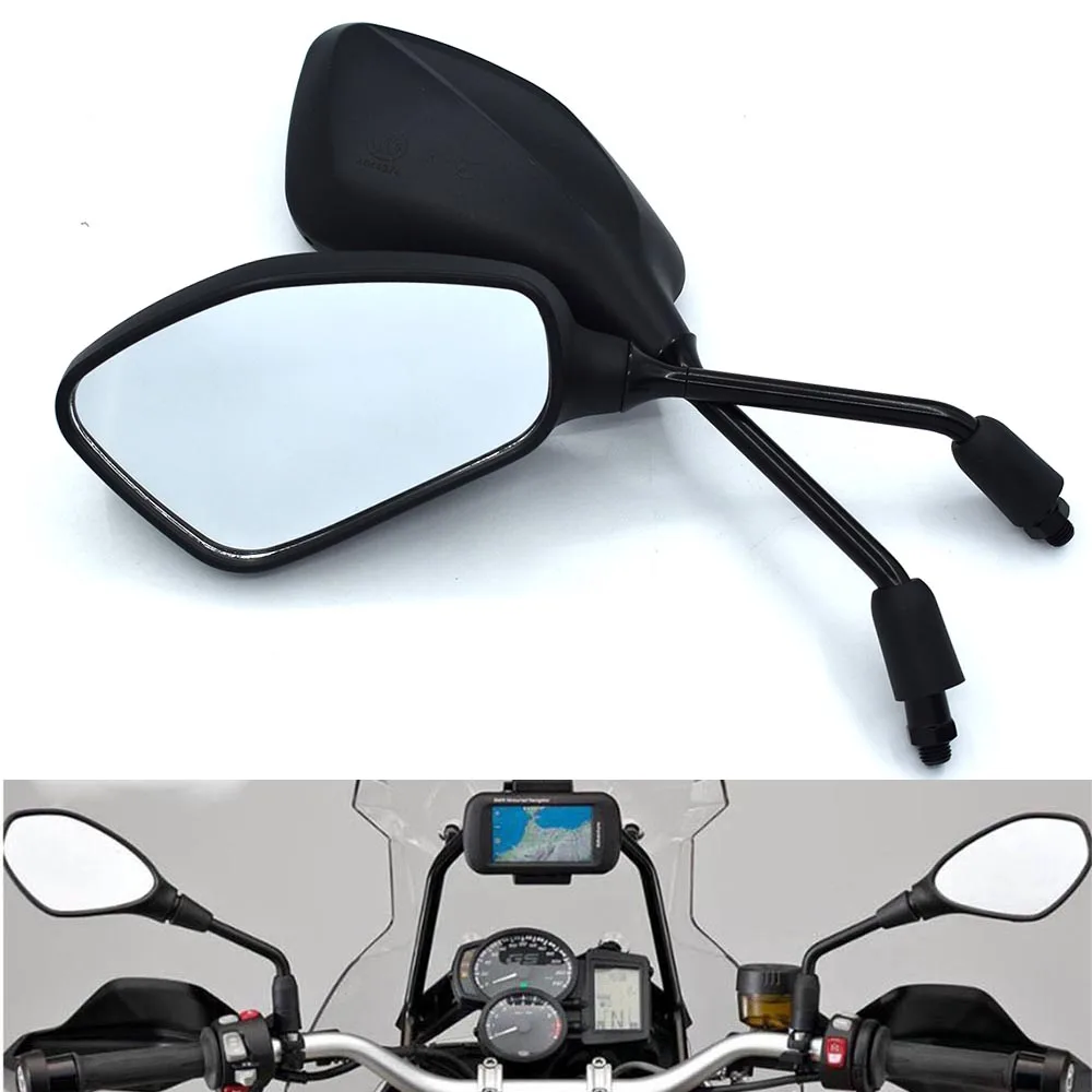 Universal-10mm-motorcycle-rearview-mirror-left-and-right-mirror-black ...
