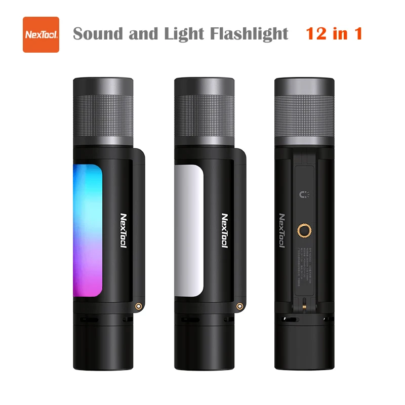 Nextool 12 em 1 trovão música lanterna manual geração de energia alerta ...