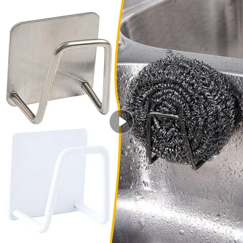Kitchen-Organizer-Sponge-Holder-Soap-Drying-Rack-Self-Adhesive-Sink ...