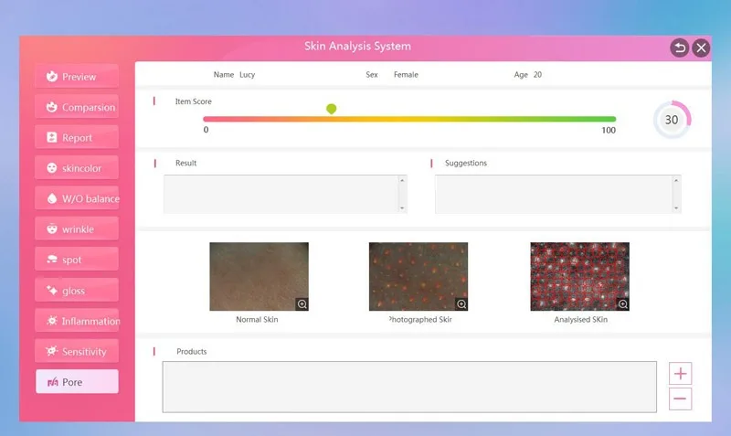 WIFI Wireless Portable Skin Aesthetic Analyzer Digital Skin Scanner Facial Diagnosis Detector ...