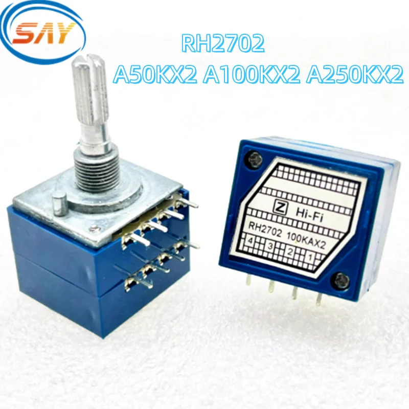 1PCS RH2702 Resistance stepping Dual-unit Potentiometer A50KX2 A100KX2 ...