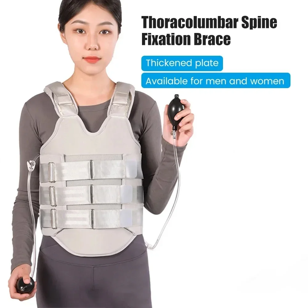 Adjustable Thoracic Lumbar Spine Fixation Brace Waist Back Airbag ...
