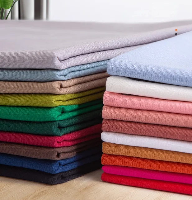 Tissu-fin-en-bambou-coton-et-lin-au-m-tre-pour-chemises-jupes-robes ...