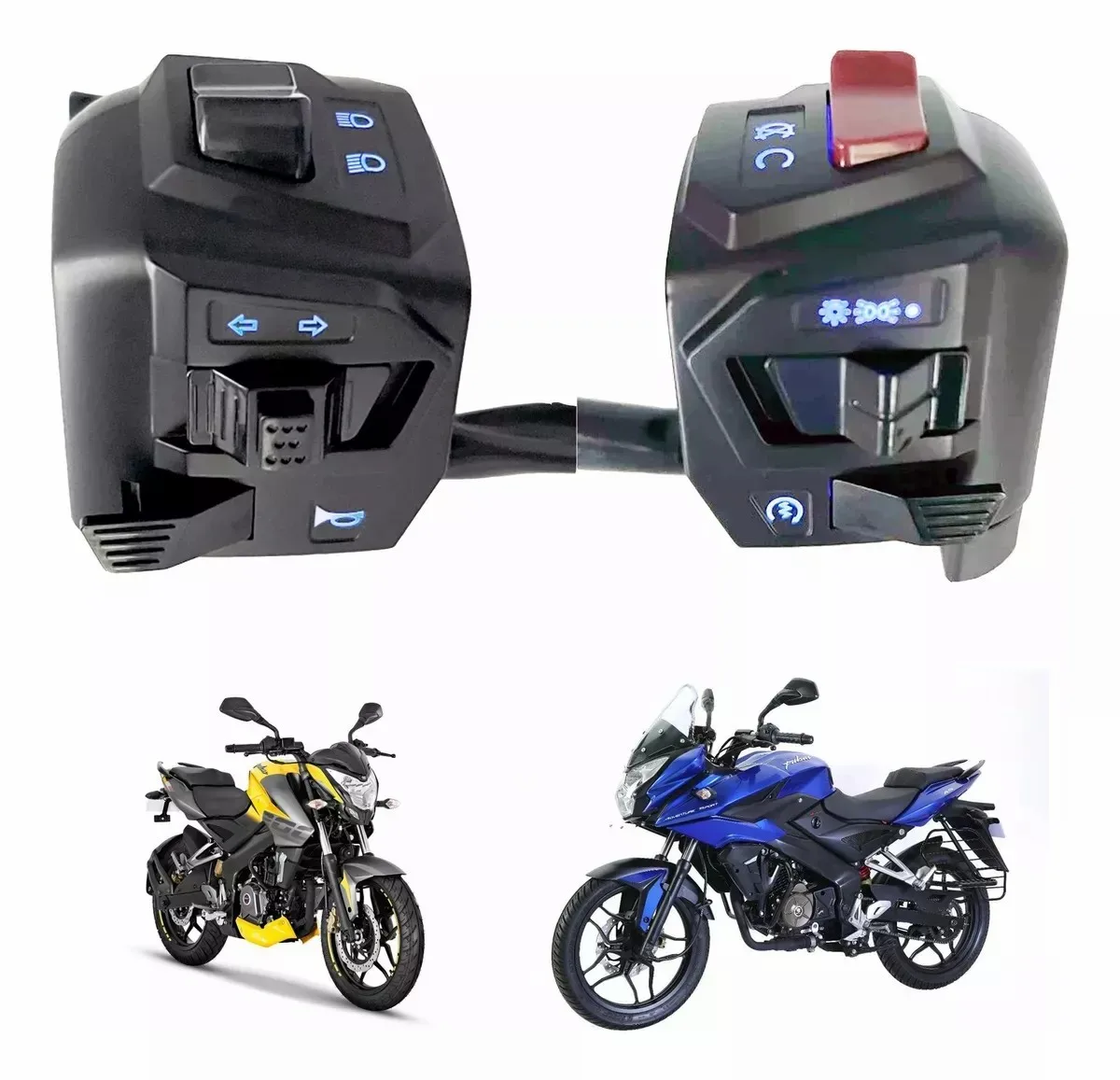 22mm-Motorcycle-HandleBar-Switch-With-LED-Choke-Horn-Turn-Signal ...