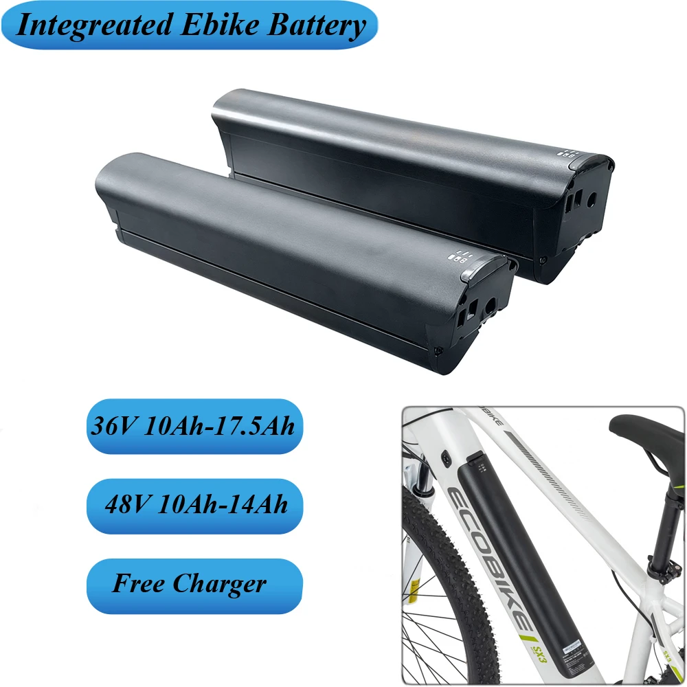 Removable 36V 48V Macwheel Ebike Battery 36V 10Ah 10.4Ah 11.6Ah 13Ah 16Ah Integrated Electric ...