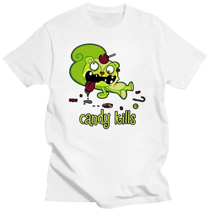 HAPPY-TREE-FRIENDS-CANDY-KILLS-T-Shirt-Short-Sleeve-Casual-O-Neck-T ...