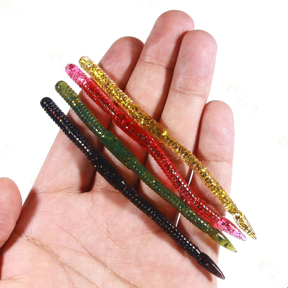 10pcs-10cm-1-8g-Soft-earthworm-Silicone-Fishing-Lure-Minnow-Saltwater ...