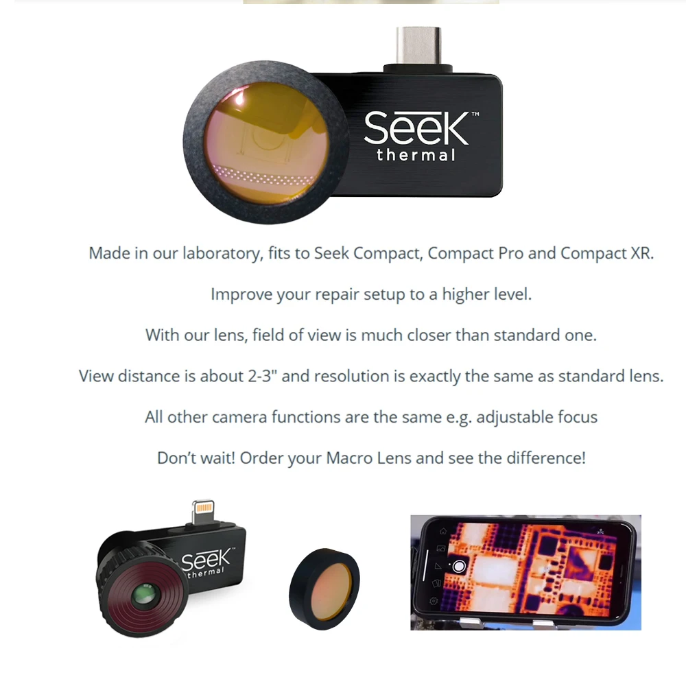 Seek Thermal Imaging Macro Lens For SEEK Compact PRO/, 42% OFF