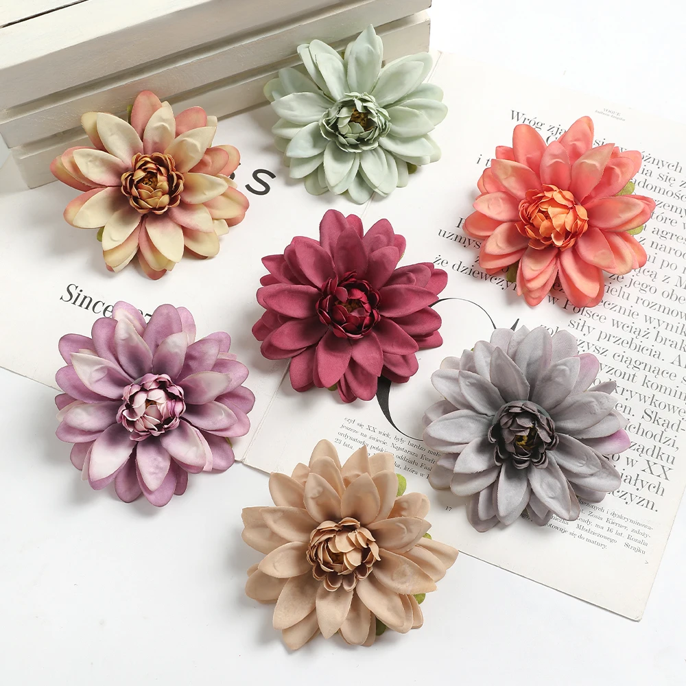 Rose Blossom Artificial Silk Big Head Flower Room Kitchen Decoration ...