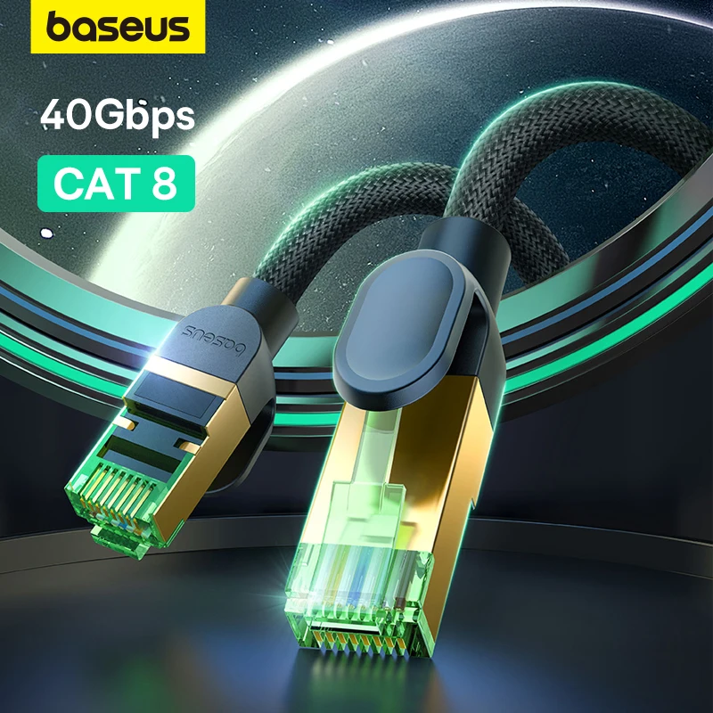 Baseus-CAT8-Ethernet-Cable-High-Speed-40Gbps-2000MHz-CAT8-Networking-Braided-Internet-Lan-Cord ...