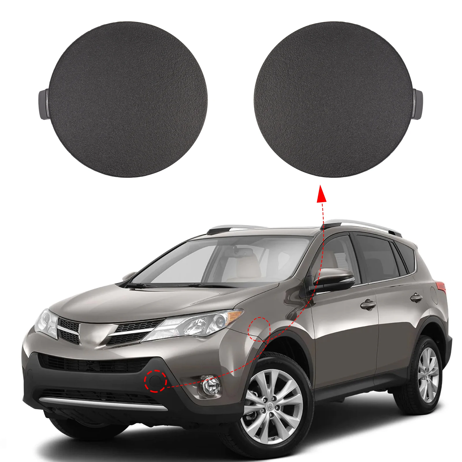 Front-Bumper-Tow-Hook-Cover-Cap-Towing-Eye-For-Toyota-RAV4-Accessories ...