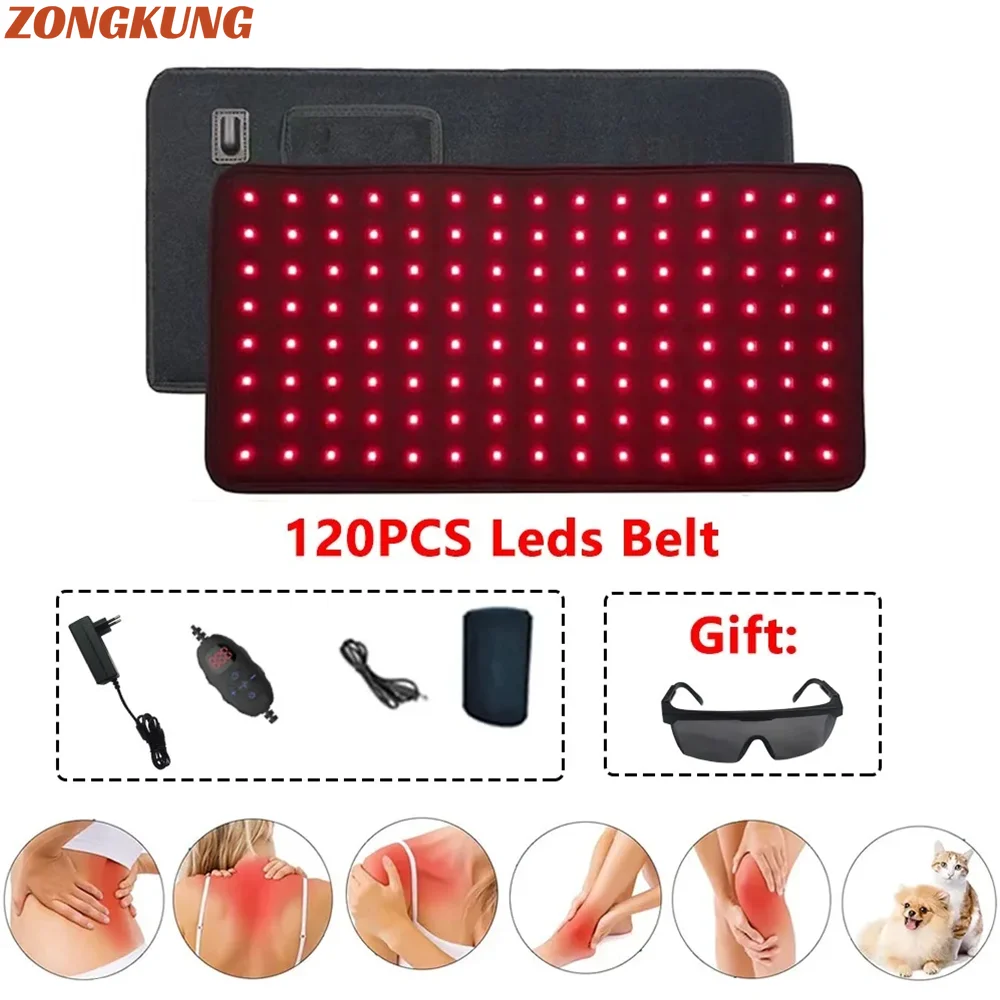 120PCS-LED-Infrared-Light-Therapy-Pad-660-850nm-for-Body-Fatigue ...