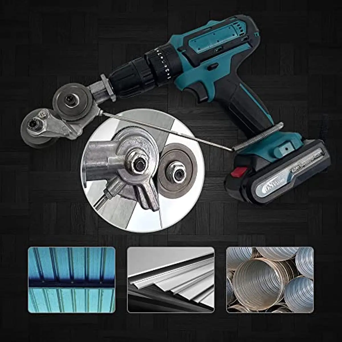 Electric Drill Plate Cutter Attachment Metal Sheet Cutter Sawing Machines Free Cutting Tool ...