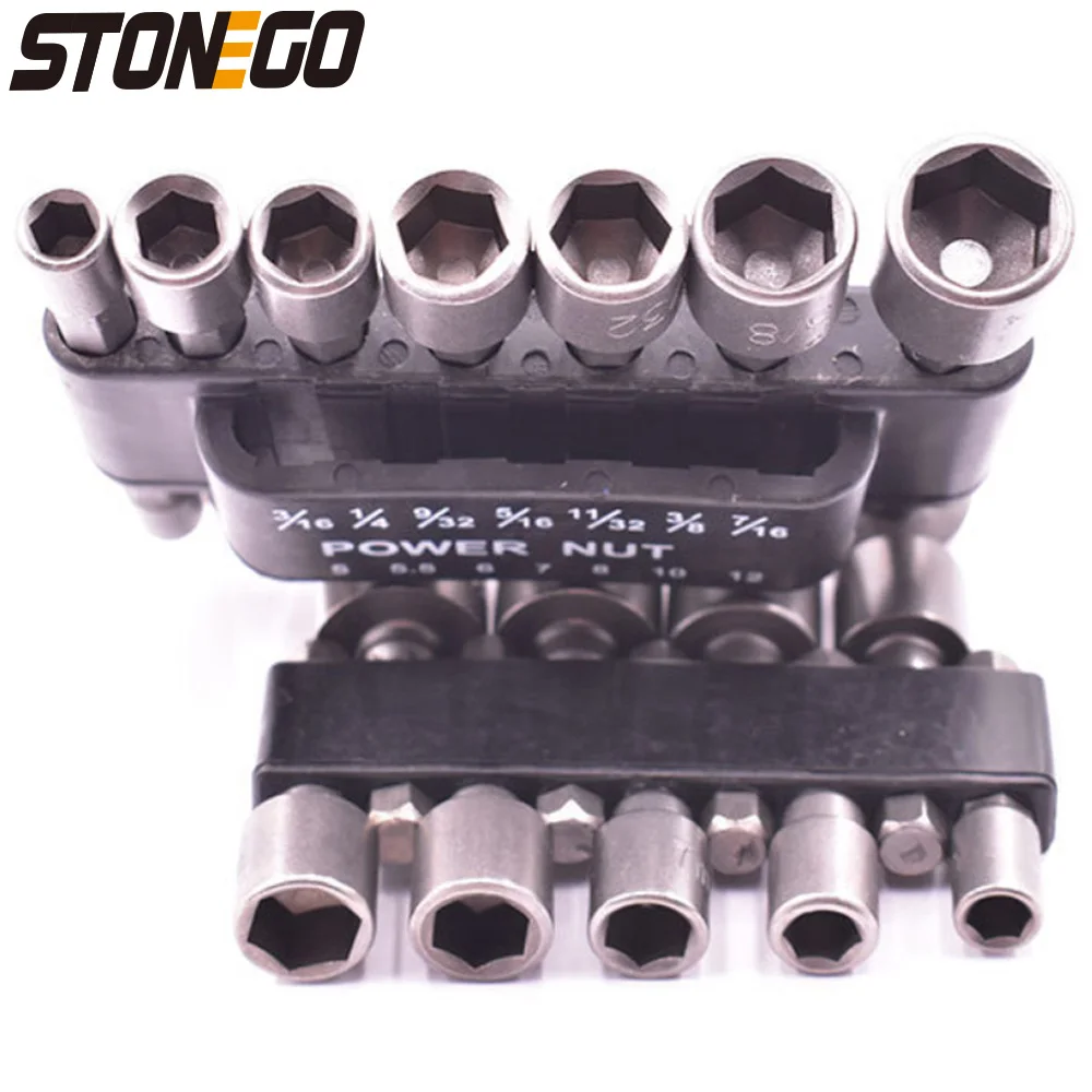 STONEGO-9-14PCS-Hex-Socket-Nut-Driver-Bit-Set-Precision-Hand-Tools ...