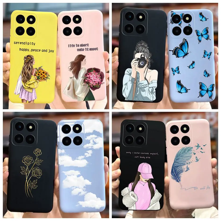 For-Honor-X6a-Case-WDY-LX1-Stylish-Pretty-Girls-Cartoon-Cover-Soft ...