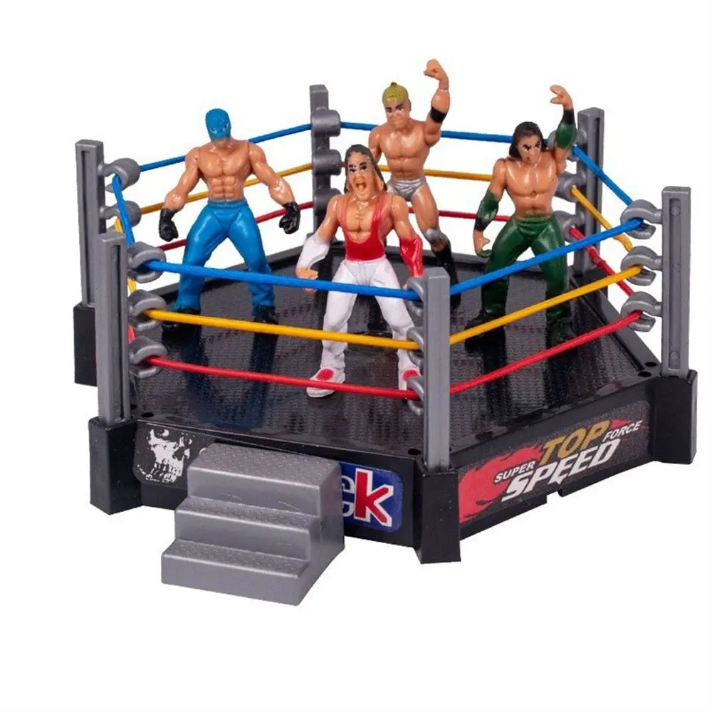 Arena-Cage-Wrestling-Toys-Wrestler-Athlete-Fighting-Station-Gladiator-Model-Set-Miniature-Toys ...