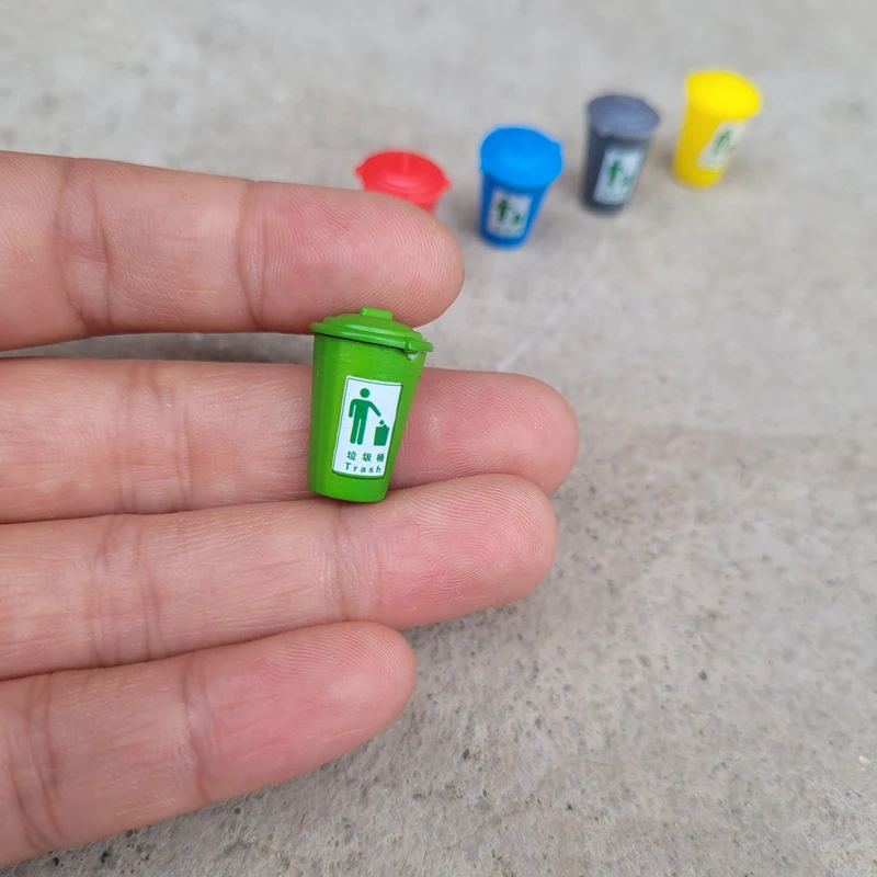 HO-N-Scale-Model-Street-Trash-Can-Micro-Landscape-Garbage-DIY-Material ...