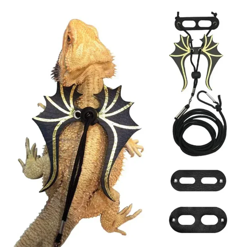 Bearded Dragon Lizard Leash Harness - 3 Size Pack Dinosaur Wing Lizard ...