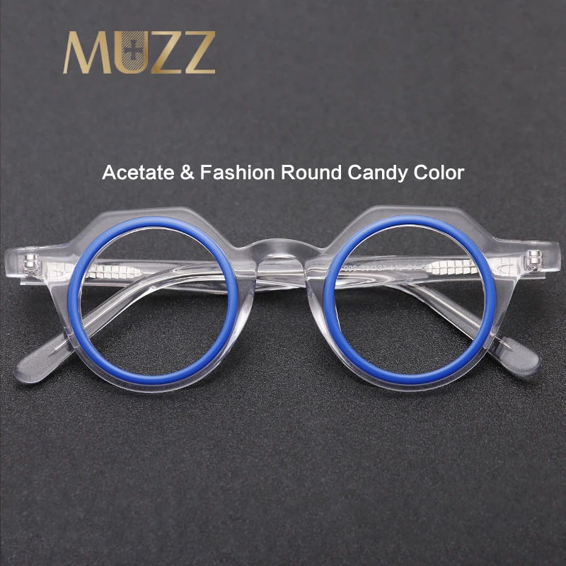 Round-Acetate-Glasses-Frame-Men-Retro-Optical-Prescription-Eyeglasses ...