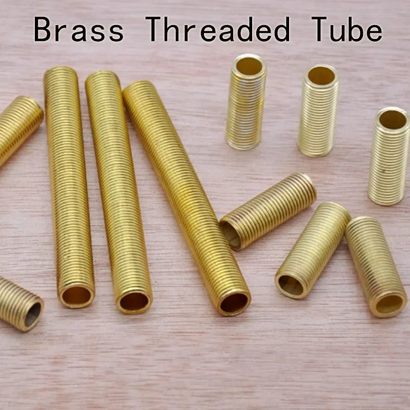 1pcs-M8-1mm-1-25mm-Pitch-Brass-Threaded-Tube-Hollow-Round-Tooth-Pipe ...