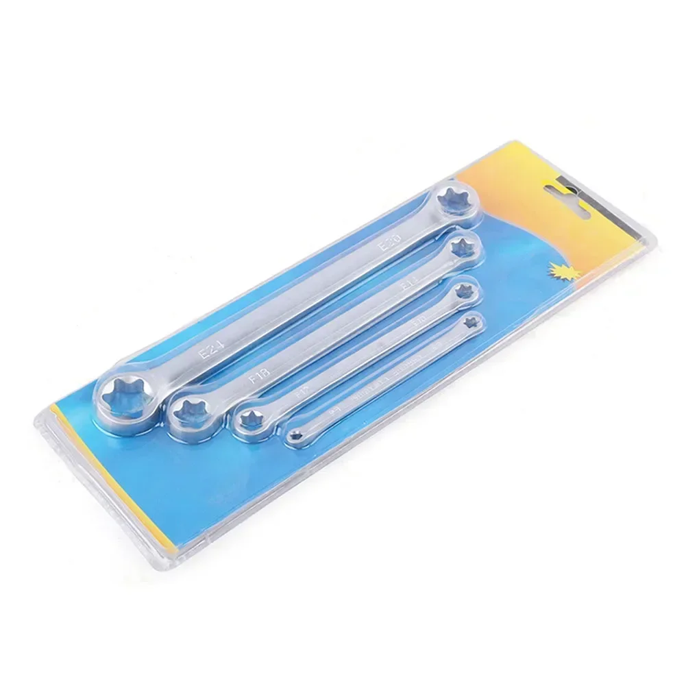 Heavy Duty E Type Wrench Spanner Set 4Pcs Star Double Torx Wrench ...