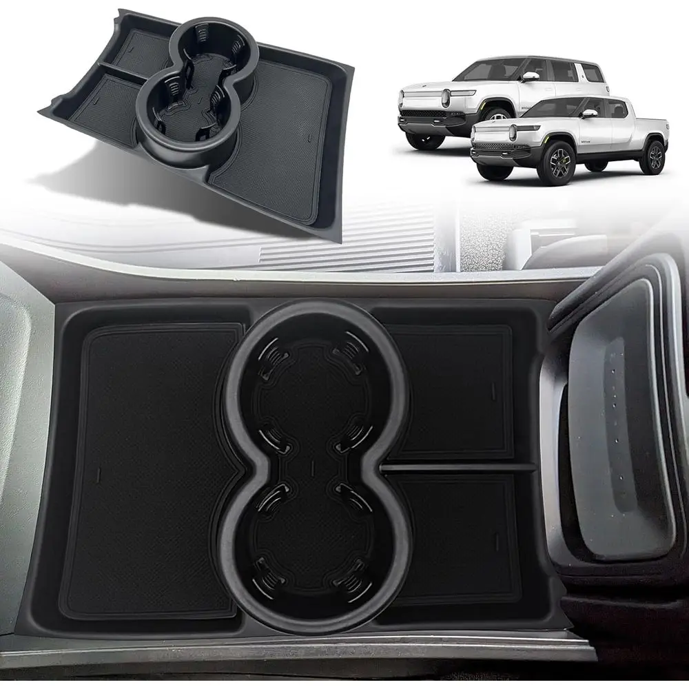 Rivian R1T & R1S Lower Console Organizer with 32oz Bottle Holder ...
