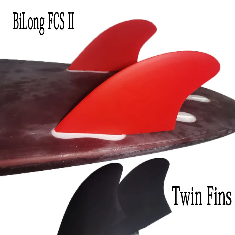 Bilong Fcs Twin Fin Extra Large Surfboard Fins 2pcs Set Gfk Fiberglass ...