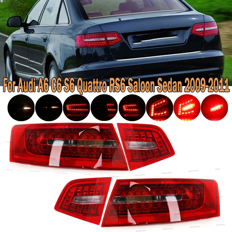 PMFC Car Tail Lamp Stop Light Turn Signal Lamp For Audi A6 C6 S6 ...