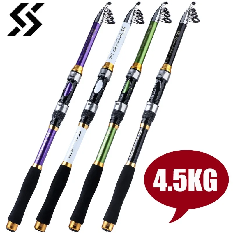 Sougayilang 4 Colors Telescopic Fishing Rod 1.8m-2.7m Glass Fiber EVA ...