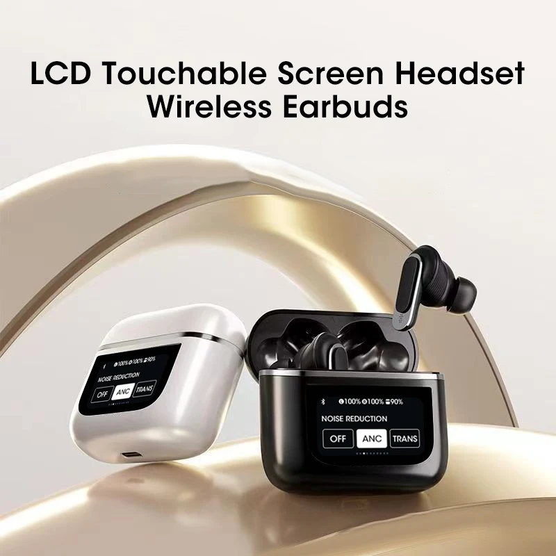 Wireless-Earphones-Colorful-LED-Screen-TWS-Earbuds-Touch-Active-Noise ...