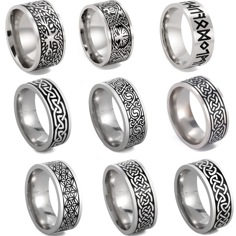 Vintage-Wicca-Celtic-Knot-Weave-Viking-Symbols-Stainless-Steel-Mens ...