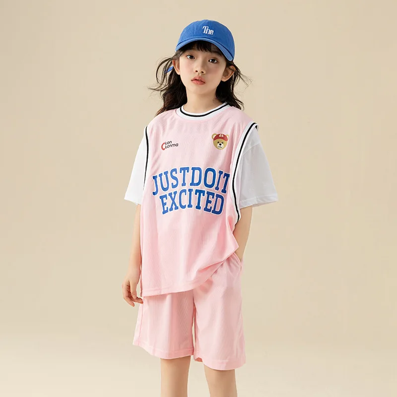 T-shirts-Children-Clothes-Girls-Basketball-Sport-Tracksuits-8-10-12 ...