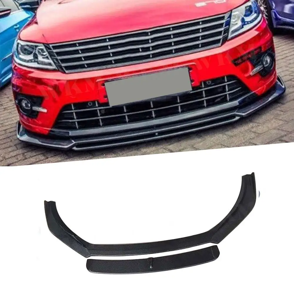 Carbon-Fiber-Car-Racing-Front-Bumper-Lip-Spoiler-Splitter-Body-Kit-para ...