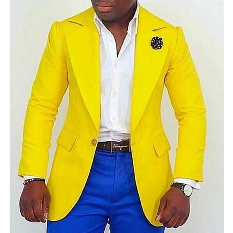 Royal Blue And Yellow Tuxedo