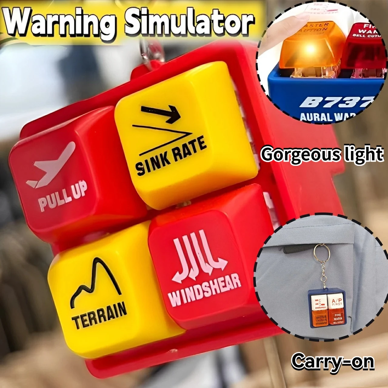 1Pcs Boeing 737 Airbus EGPWS Warning Sound Simulator Pilot Keychain ...