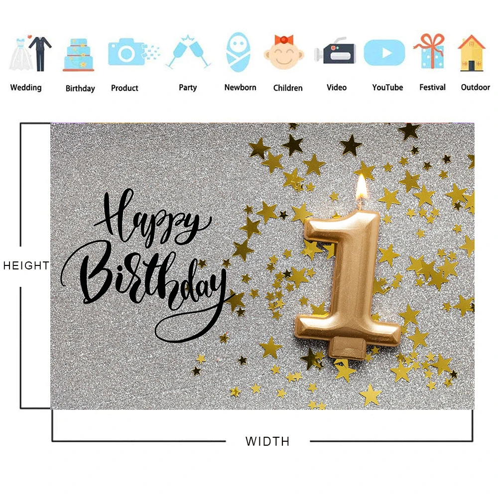 Happy 1st Birthday Banner