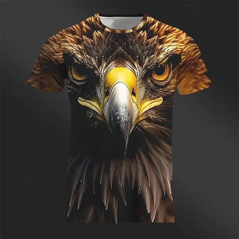 Funny-3D-Eagle-Pattern-T-Shirt-For-Men-Hip-Hop-Trend-Harajuku-Summer ...