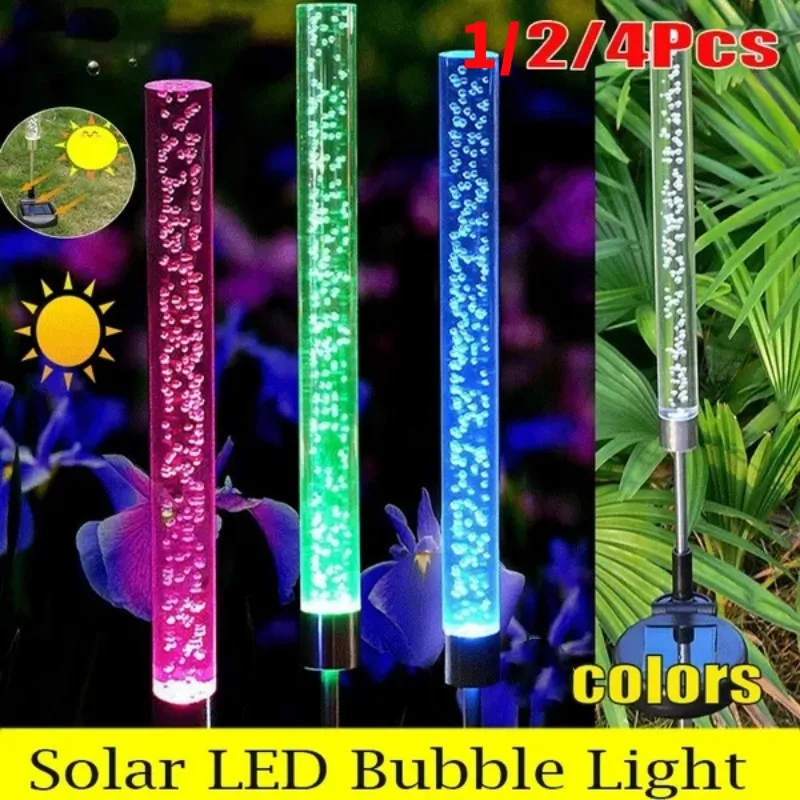 1-2-4PCS-Acrylic-Bubble-Solar-Pathway-Lawn-Lamp-RGB-Garden-Outdoor ...