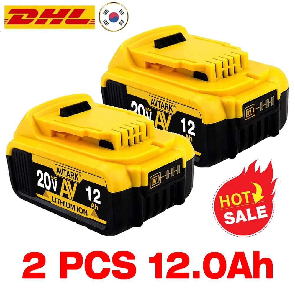 DCB200 20V Battery Compatible with dewalt power Tools 18V 12Ah rechargeable electric tool ...