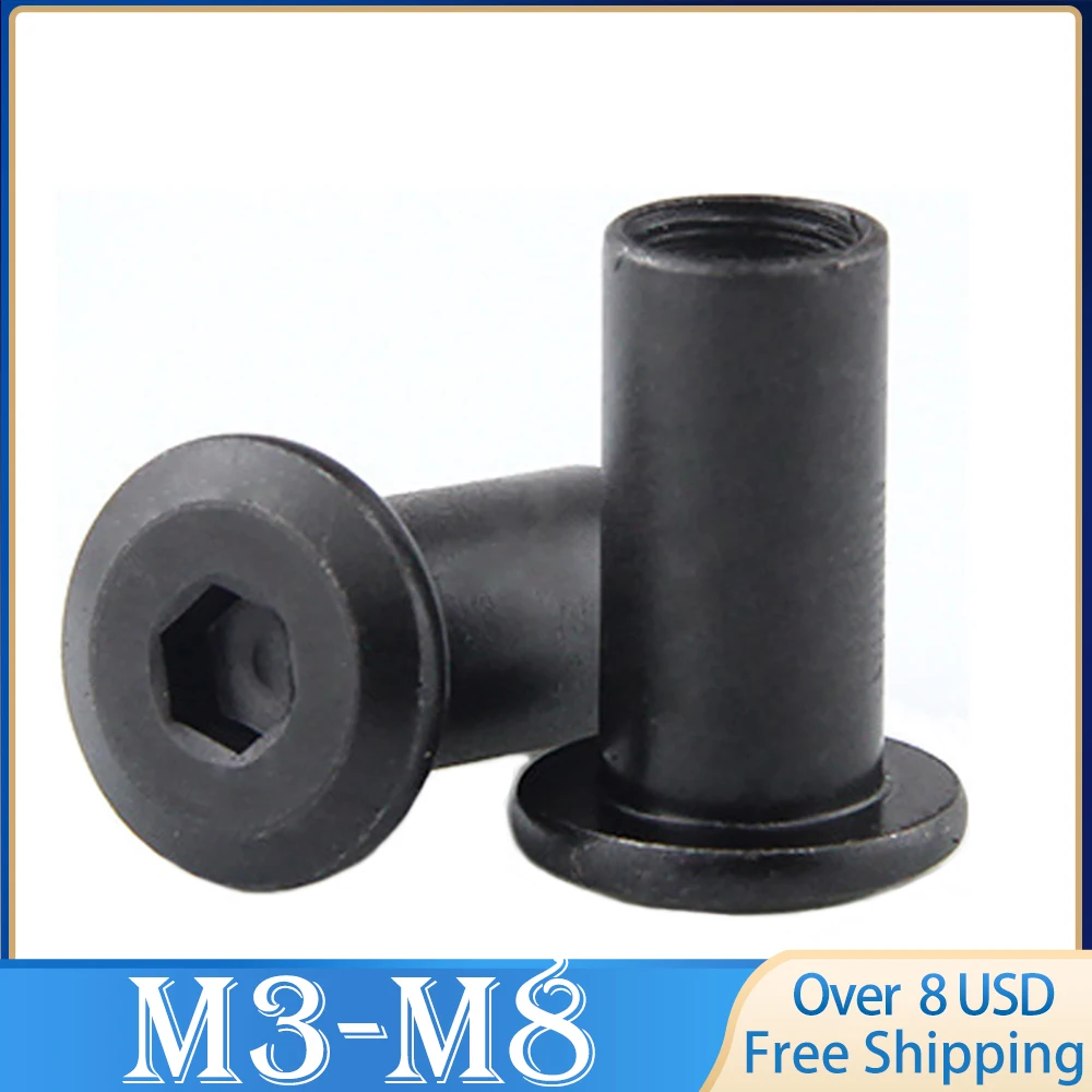 10pcs-M3-M4-M5-M6-M8-Black-Zin-Plated-Large-Flat-Hex-Hexagon-Socket ...