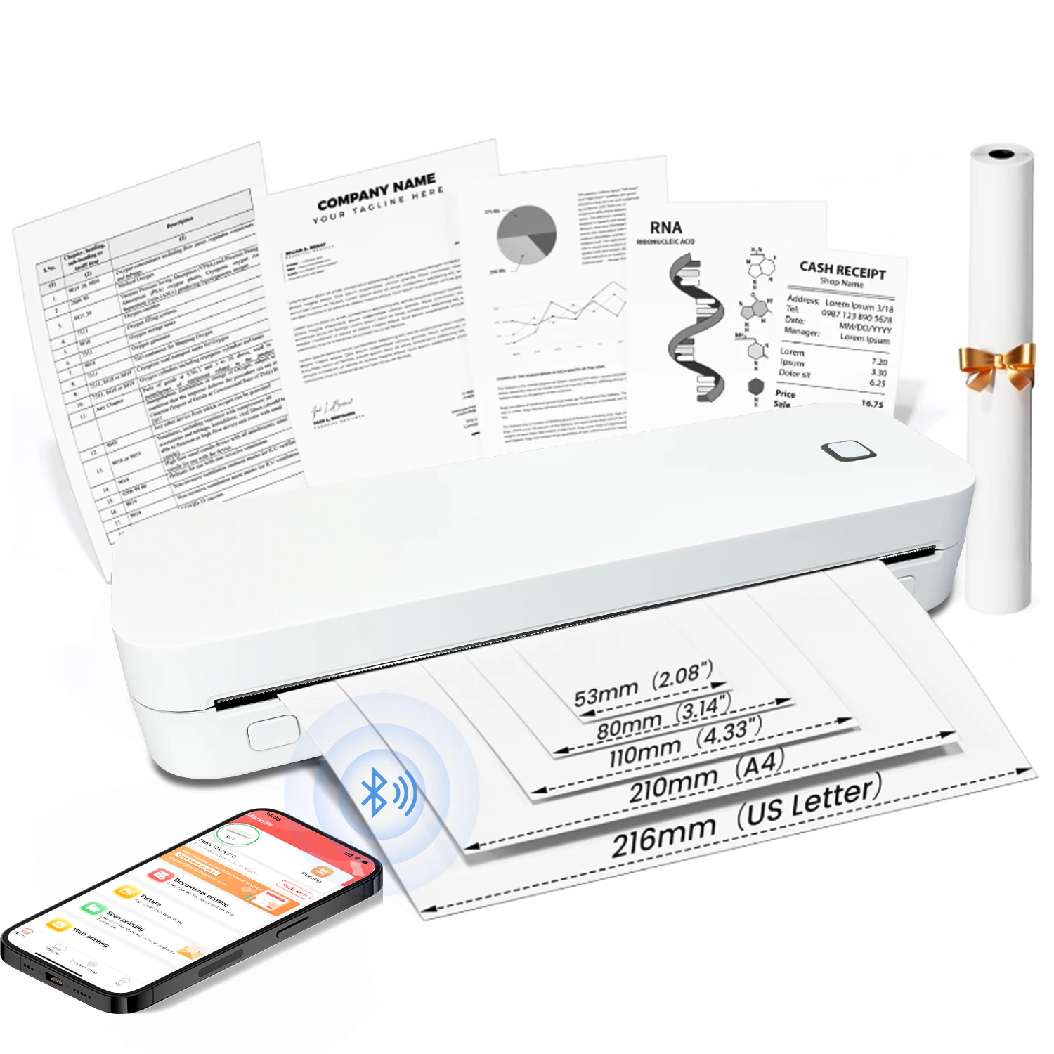 Marklife Thermal Inkless Printer A4&Tattoo Maker Mini Portable ...