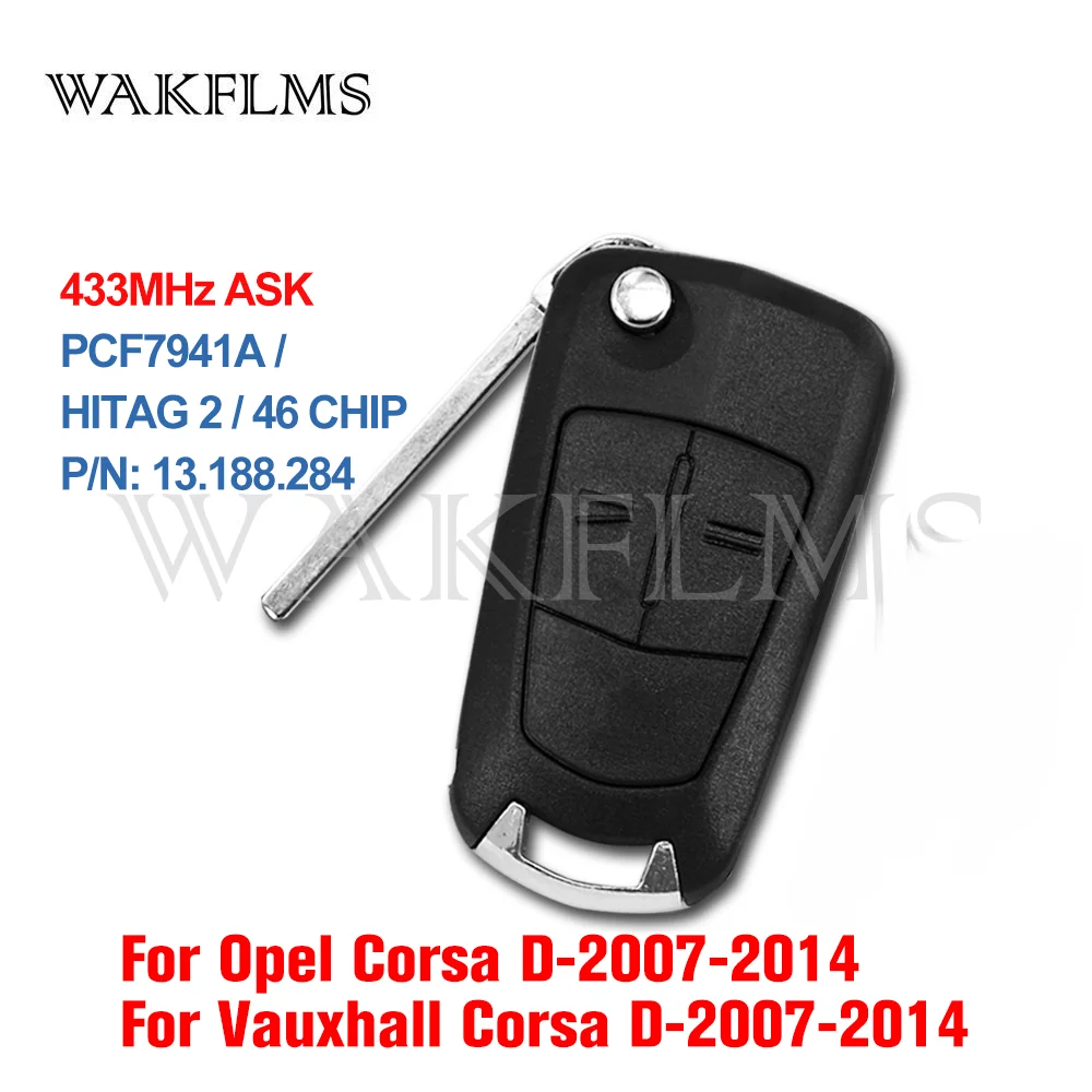2-button-Car-Remote-Key-433MHz-for-Opel-Vauxhall-Corsa-D-2007-2008-2009 ...